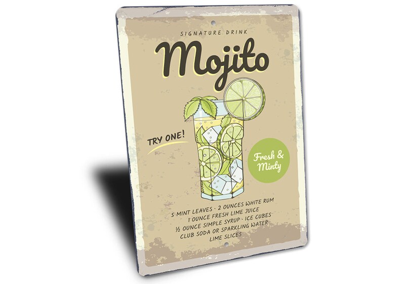 Mojito Signature Drink Sign Custom Mojito Drink Gift Custom - Etsy