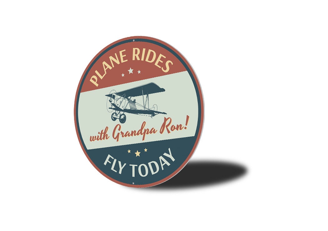 Plane Ride Sign Fly Today Aviation Decoration Grandpas - Etsy