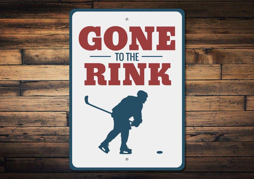 Rink Sign, Hockey Rink Sign, Hockey Player Sign, Hockey Decor, Hockey ...