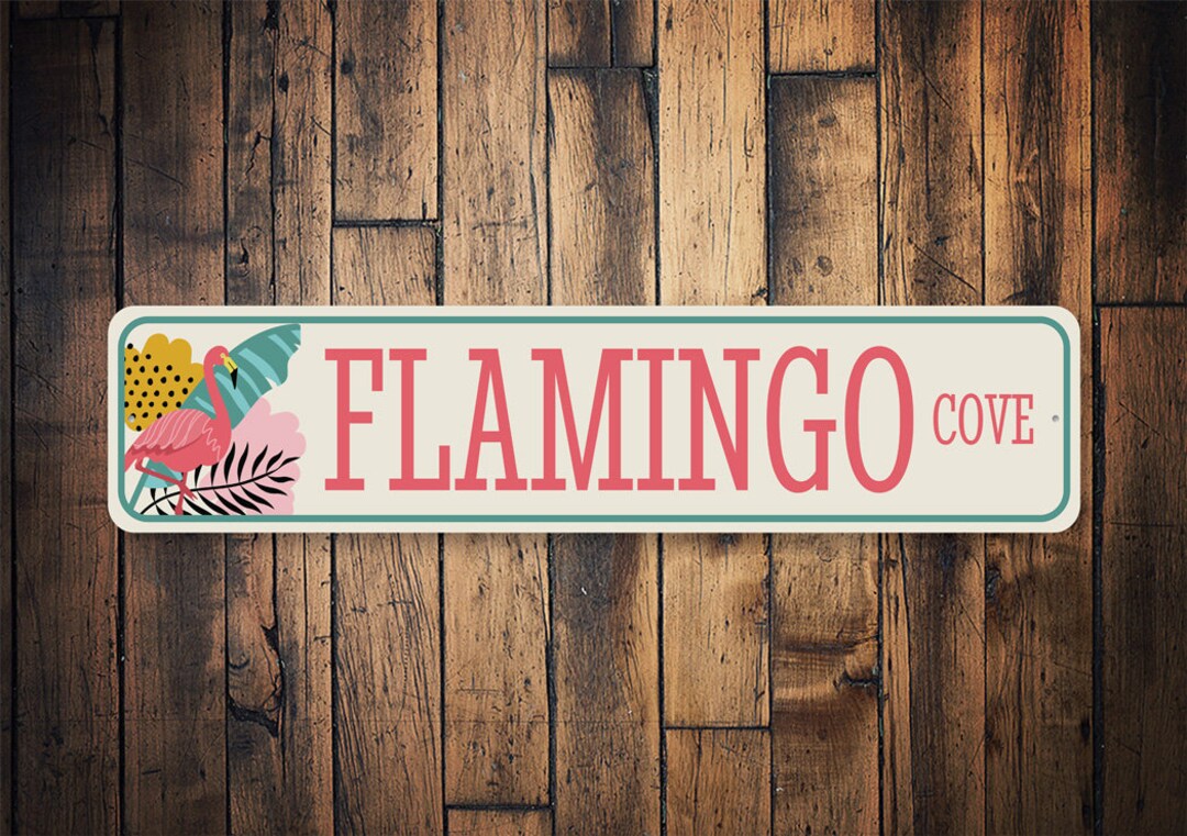 Flamingo Cove Sign, Custom Flamingo Sign, Flamingo Decor, Personalized ...