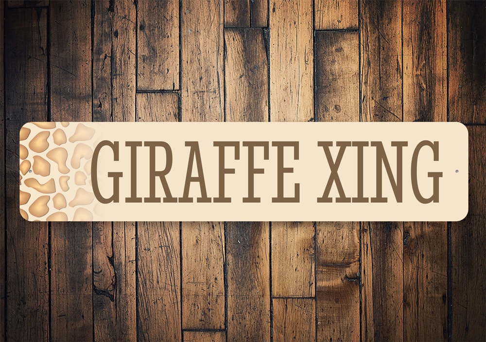 Giraffe Xing Sign Giraffe Lover Giraffe Decor Zoo Signs - Etsy
