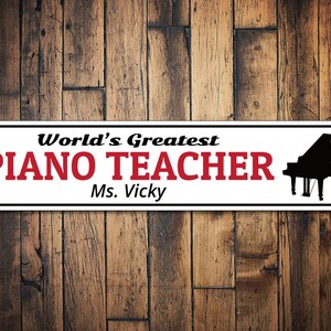 Piano Teacher Sign, Gift for Teacher, Piano Sign, Music Lover Decor ...