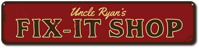 Fix-it Shop Sign Custom Shop Decor Gift for Handyman Sign | Etsy