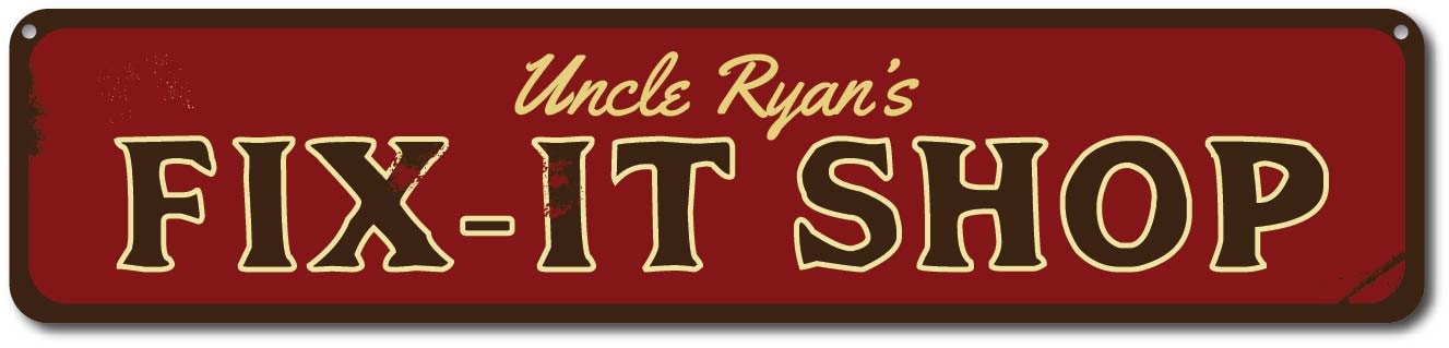 Fix-It Shop Sign Custom Shop Decor Gift for Handyman Sign | Etsy