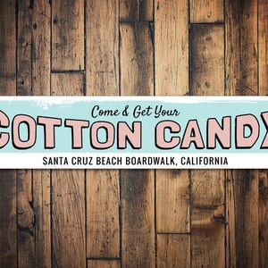 Letrero de algodón de azúcar, letrero personalizado de ubicación del ...