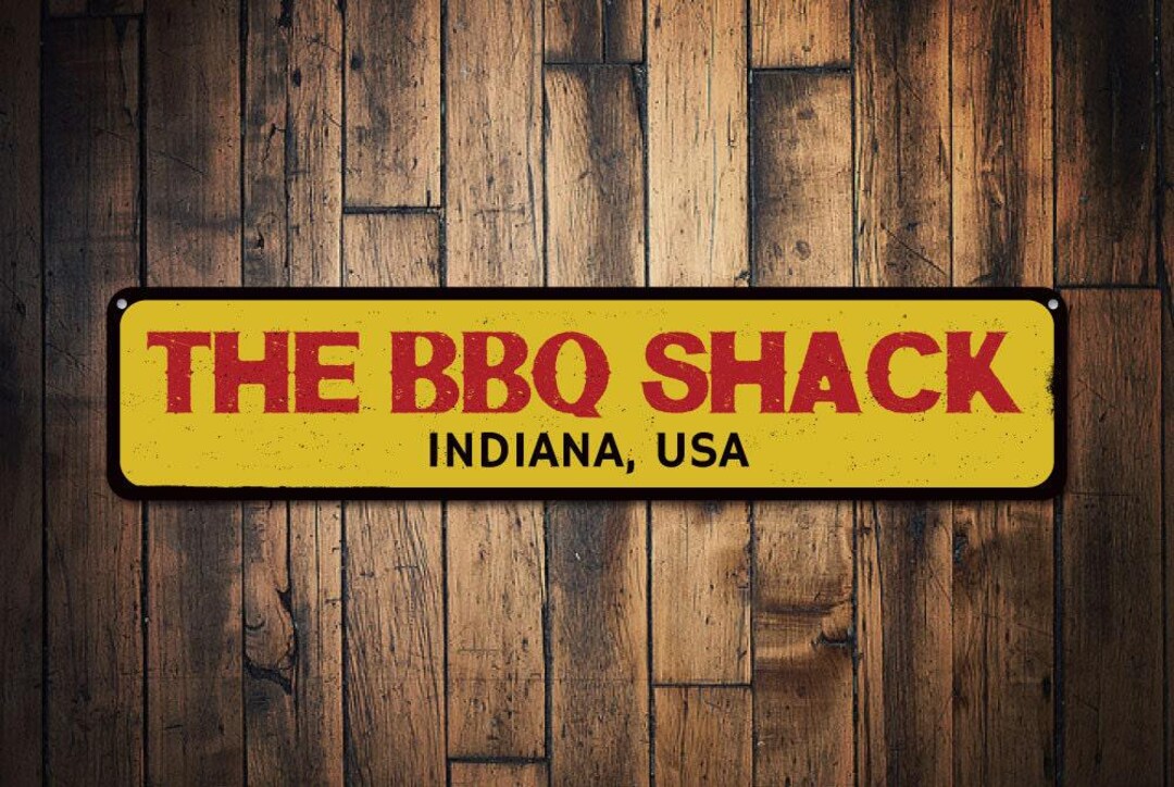 BBQ Shack Sign, Personalized City State Location Name Sign, Custom ...