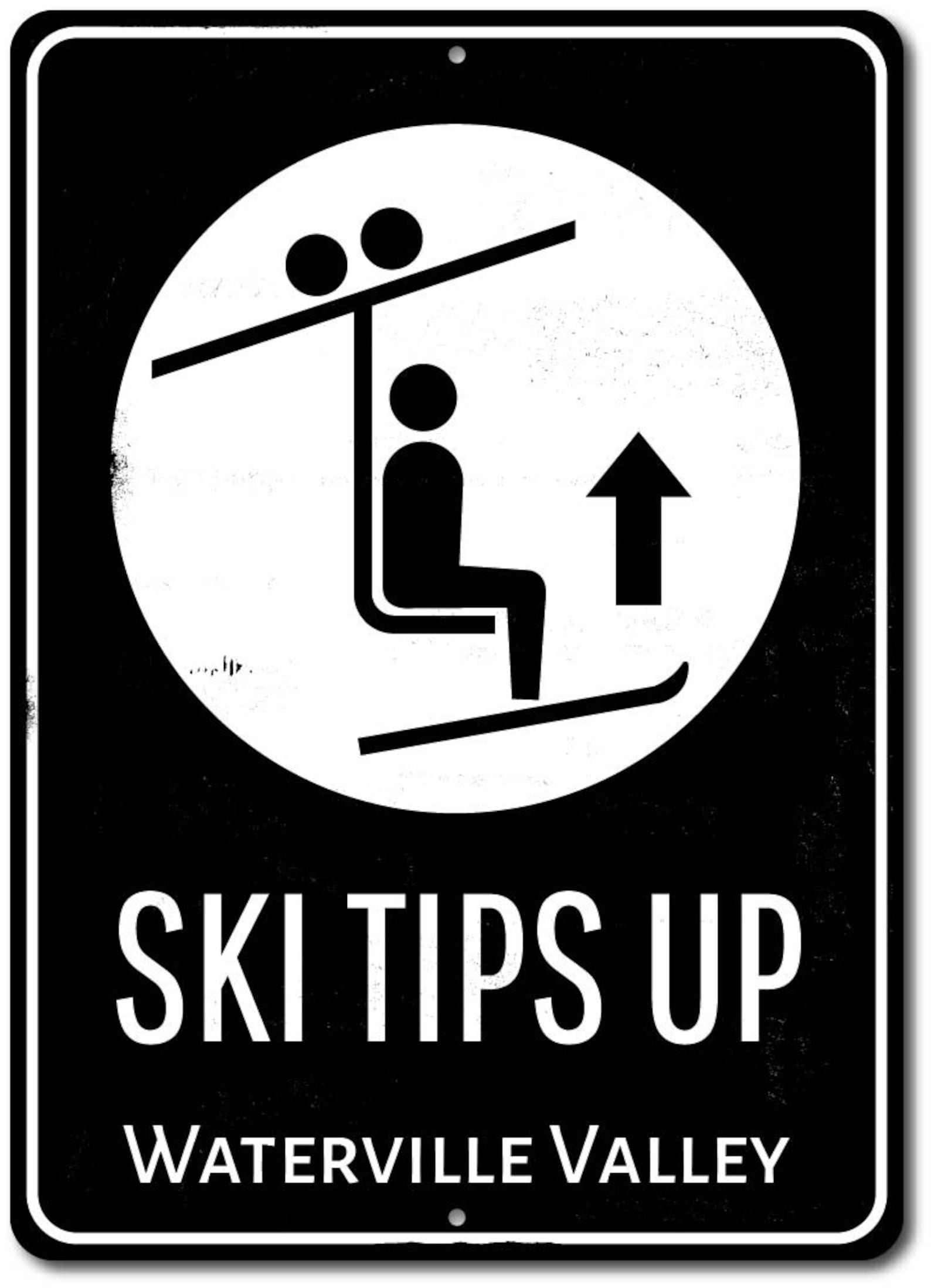 Ski Tips up Sign Personalized Skier Ski Lift Metal Decor - Etsy