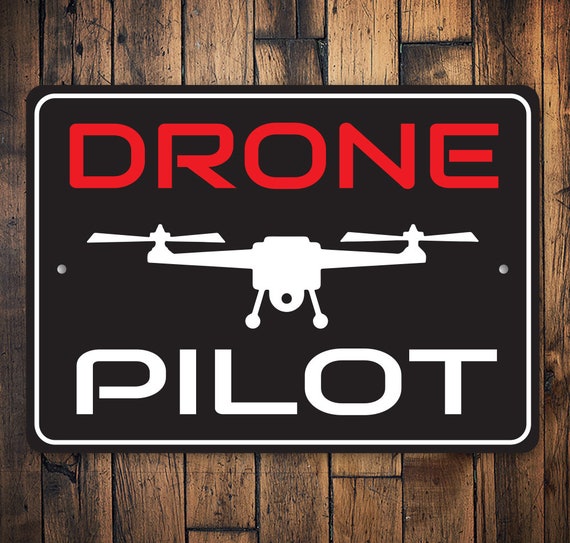 Drone Pilot Sign Cool Drone Decor Drone Decor Drone Flying | Etsy
