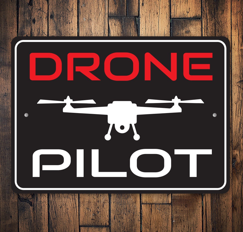 Drone Pilot Sign Cool Drone Decor Drone Decor Drone Flying | Etsy