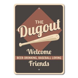 Dugout Sign, Dugout Decor, Baseball Man Cave Sign, Baseball Bat Sign ...