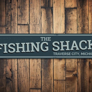 The Fishing Shack Sign Personalized Fishing Location City - Etsy
