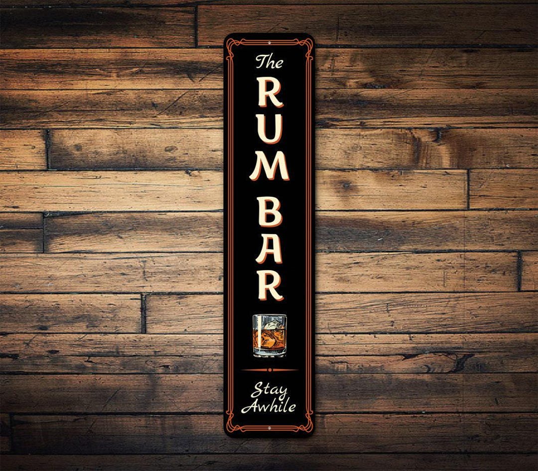 The Rum Bar Sign, Rum Lovers, Rum Bar, Rum Bar Sign, Beer Lover Decor ...