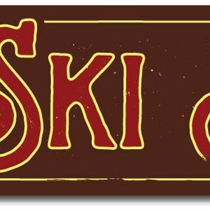 Ski Shop Arrow Sign, Personalized Name Ski Sign, Custom Ski Lodge Decor ...