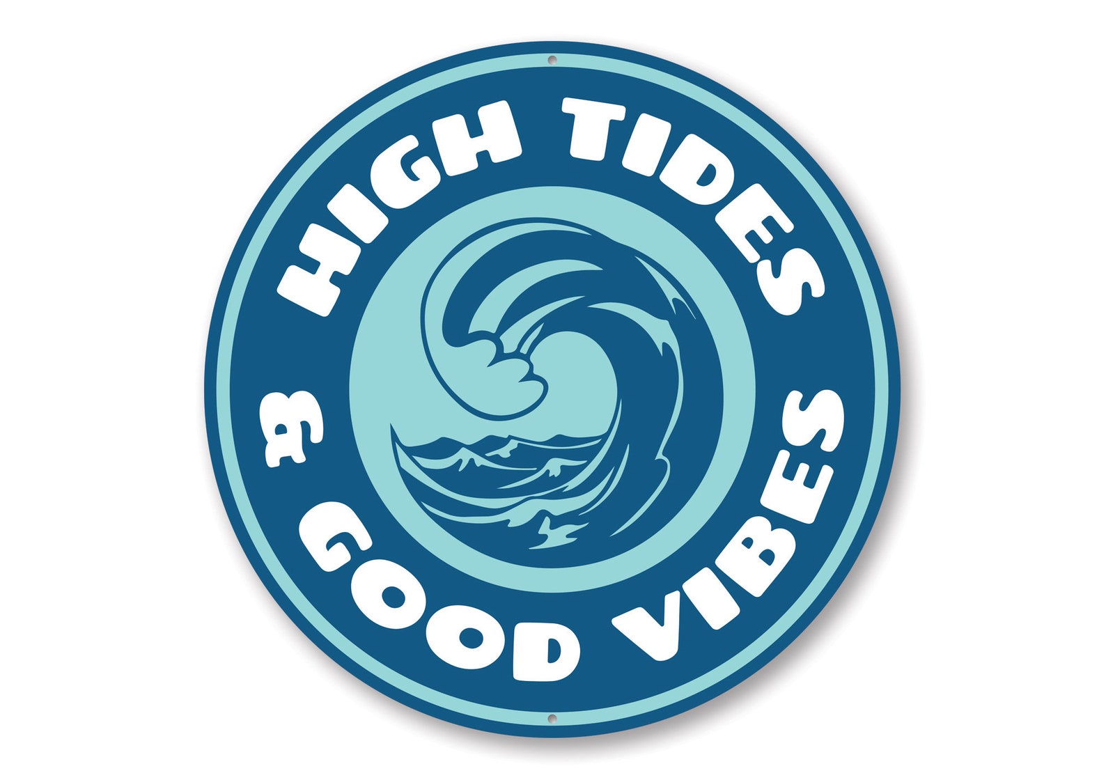 High Tides and Good Vibes High Tides Sign Big Wave Signs | Etsy
