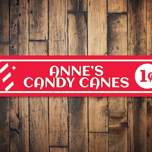 Candy Canes Sign, Custom Candy Canes 1 Cent Sign, Christmas Sign ...