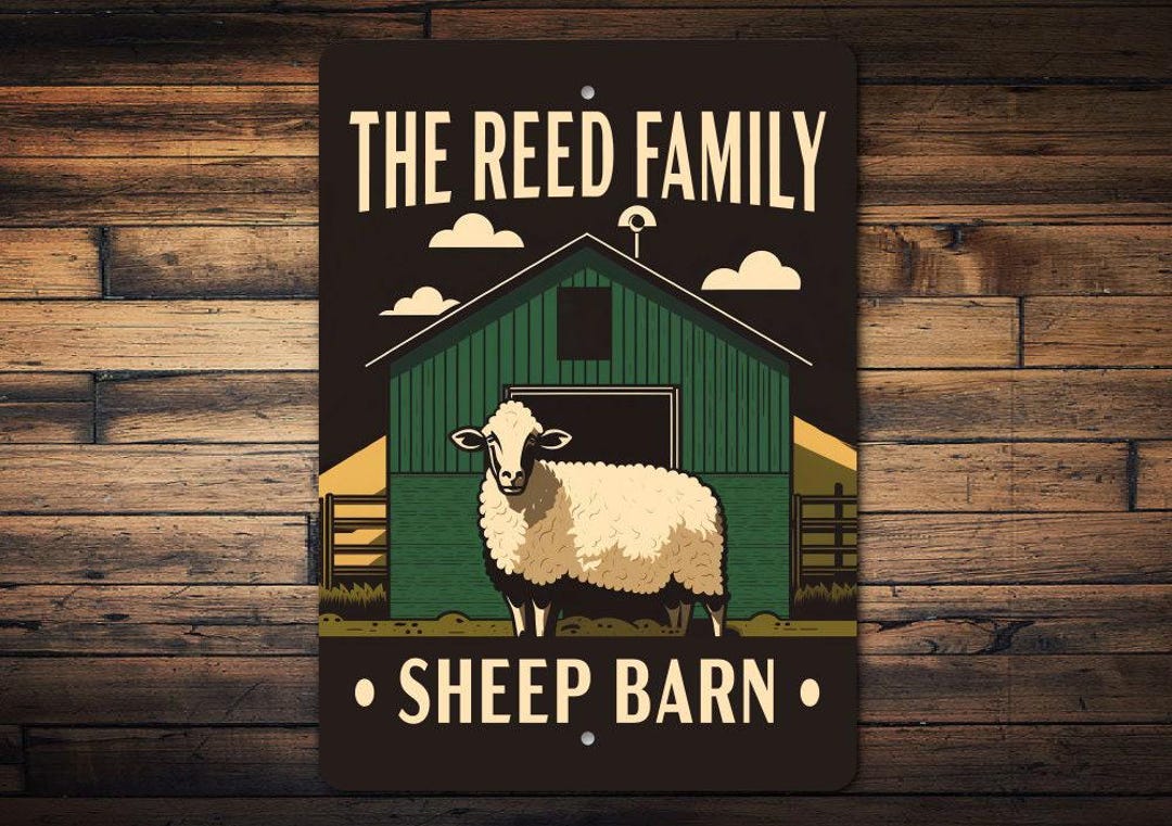 Custom Sheep Barn Sign, Sheep Barn Sign, Retro Sheep Decor, Gift for ...
