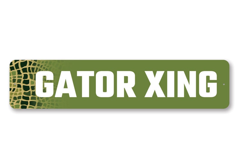 Gator Crossing Sign Gator Lover Gator Decor Zoo Sign Zoo - Etsy