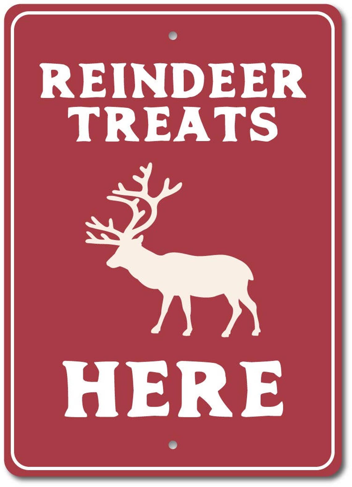 Reindeer Sign Reindeer Treats Sign Animal Christmas Decor - Etsy