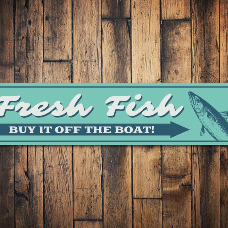 Fresh Fish Sign - Etsy