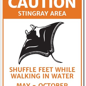 Stingray Sign, Stingray Decor, Stingray Gift, Beach Caution Sign, Beach ...
