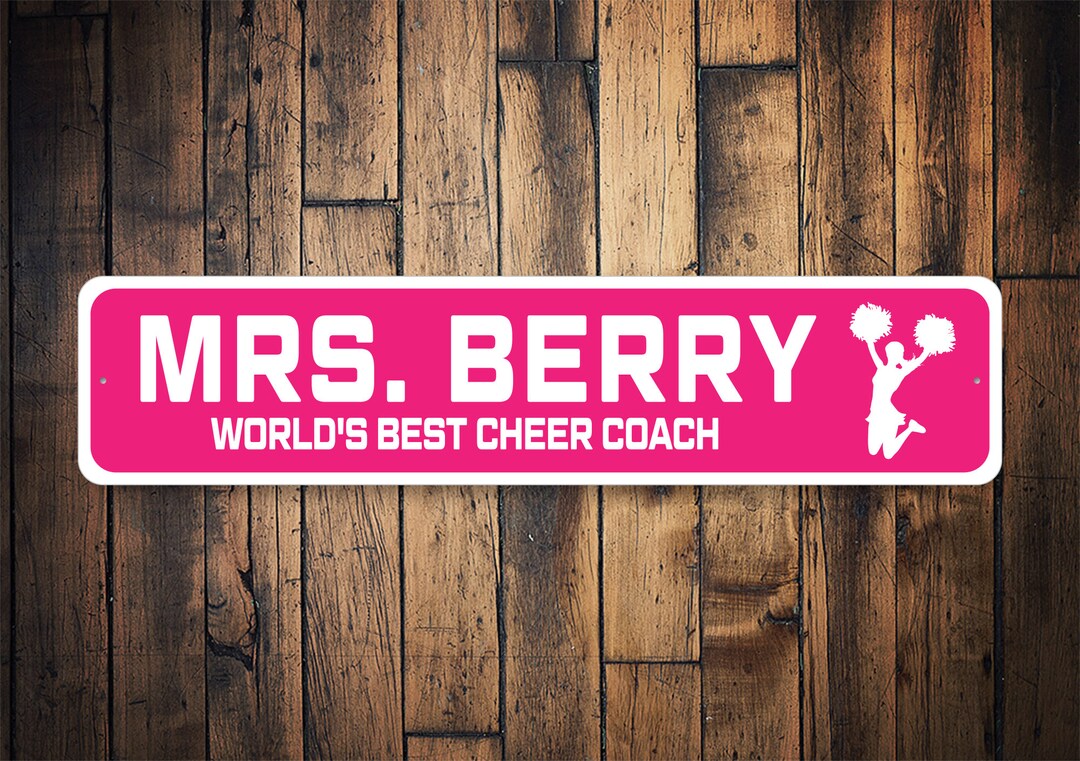 Cheer Coach Sign, Custom Cheering Sign, Decor for Cheer, Worlds Best ...