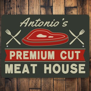 Meat House Sign, Custom Meat Sign, Custom Meat Cooker Decor, Cook Decor ...