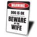 Beware of Wife, Warning for Bad Kids, Custom Scary Wife Signs, Comedy ...