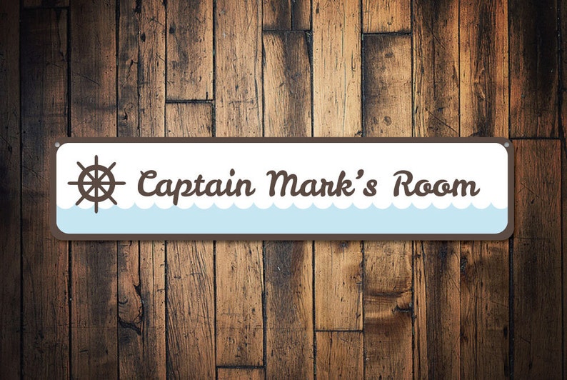 Ship Captain Sign Personalized Kid's Room Sign Metal - Etsy