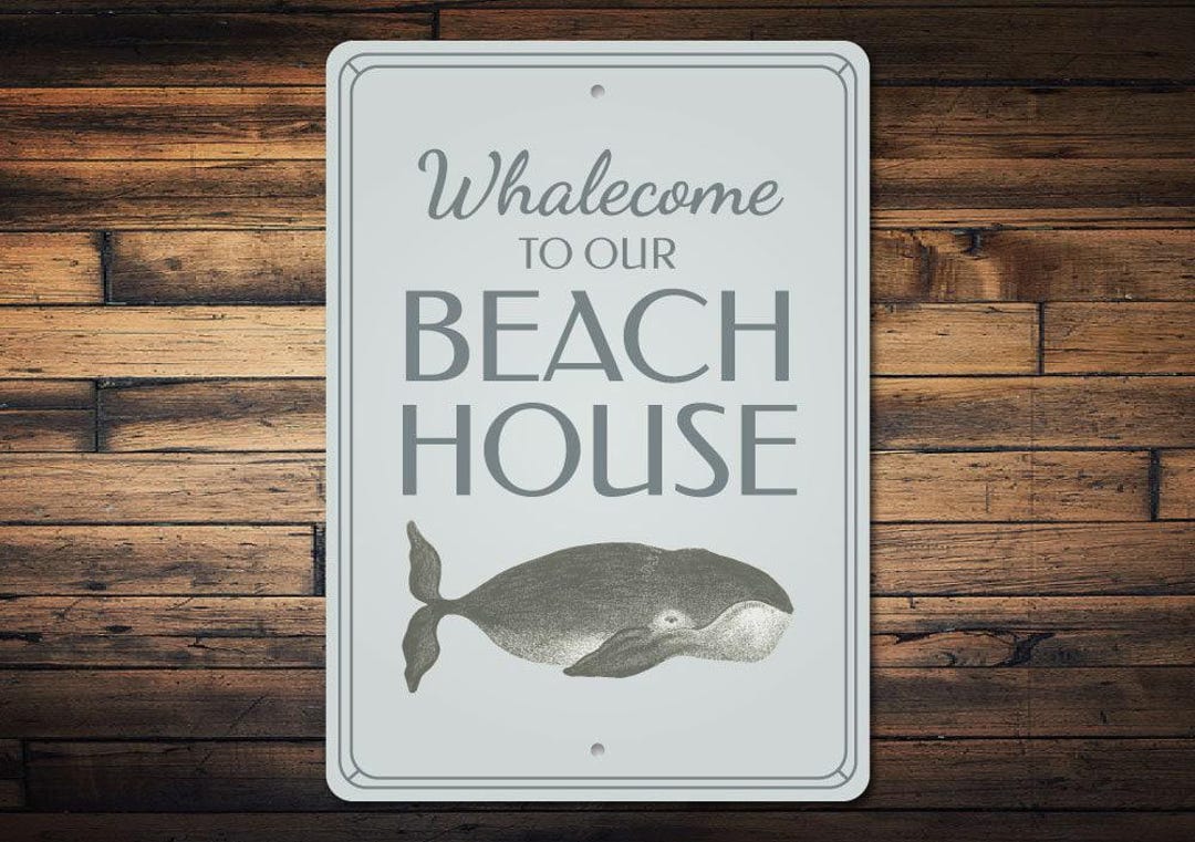 Whale Decor, Funny Whale Sign, Whale Lover Gift, Whale Beach Decor ...