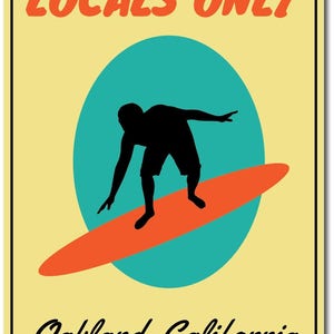Surfer Sign, Locals Only Sign, Surfer Gift, Surfer Decor, Surfing Sign ...
