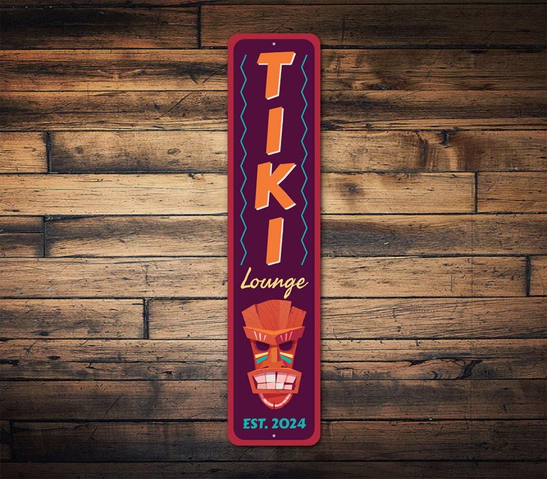 Tiki Lounge Sign, Tiki Lounge Decor, Beach Sign Decor, Tiki Gifts, Tiki ...