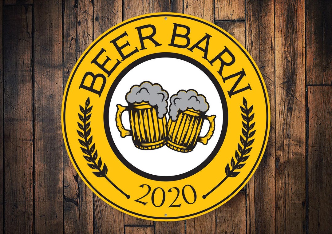 Beer Barn Est Date, Beer Barn Sign, Beer Barn Life, Beer Lovers, Custom ...
