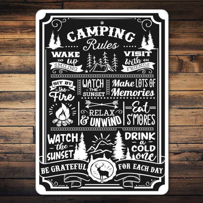 Camping Rules - Etsy