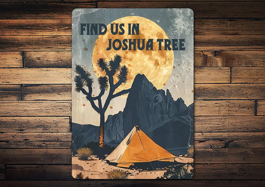 Find Us in Joshua Tree Sign, Desert Adventure Decor, Nature Lovers Gift ...
