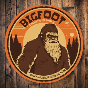 Bigfoot Sightings Sign, Custom Bigfoot Sign, Bigfoot Decor, Cryptid ...