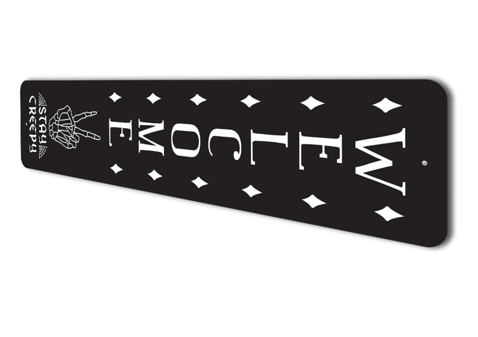 Welcome Stay Creepy Sign Welcome Sign Vertical Welcome Sign - Etsy