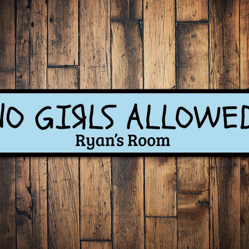 Girls Only No Boys Allowed Sign - Etsy