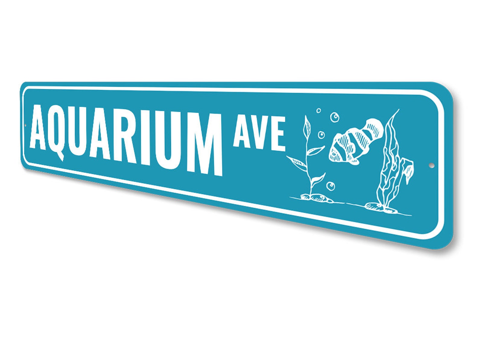 Aquarium Avenue Sign, Custom Aquarium Sign, Aquarium Decor ...