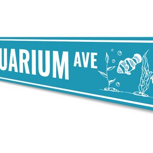 Aquarium Avenue Sign, Custom Aquarium Sign, Aquarium Decor ...