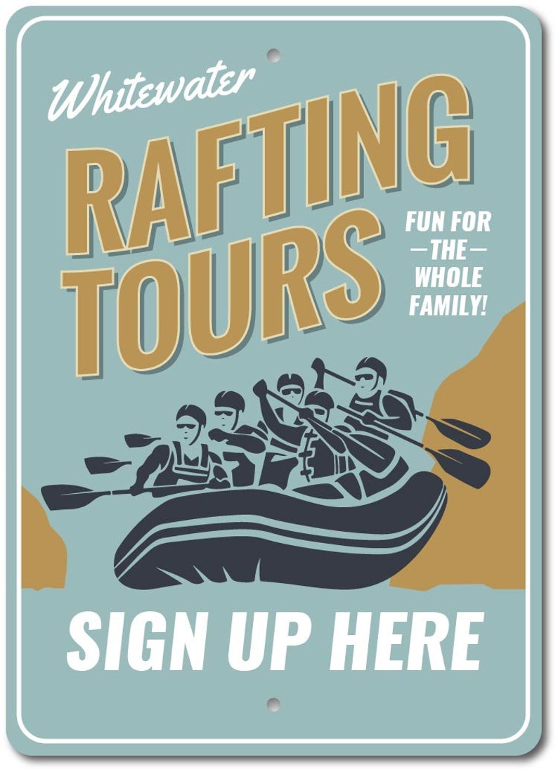 Rafting Sign Rafting Tours Sign Whitewater Rafting Gift - Etsy
