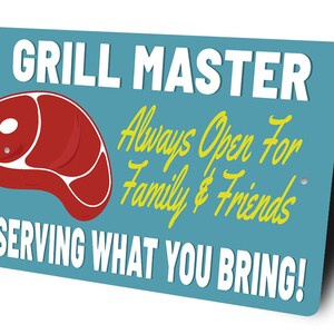 Grill Master Sign, Custom Grill Sign, Custom Grill Decor, Cook Decor ...