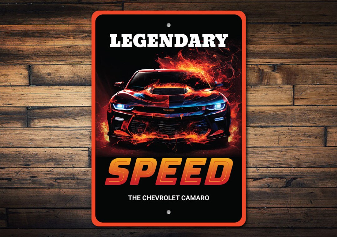 Fast Camaro Sign, Cool Camaro Gift, Speed Camaro Sign, Dads Camaro ...
