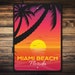 Miami Beach Sign, Custom Beach Sign, Florida Decor, Miami Sunset, Miami ...
