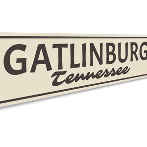 Aluminum Gatlinburg Sign, Gatlinburg Locational Sign, Gatlinburg Decor ...