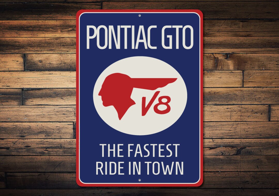 Pontiac GTO Sign, GTO Logo Sign, Custom Sign for GTO Owner Gift ...