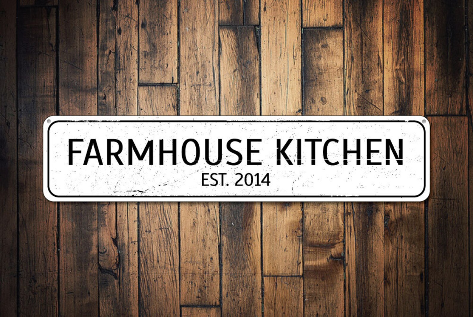 Farmhouse Kitchen Sign Personalized Established Date Sign - Etsy