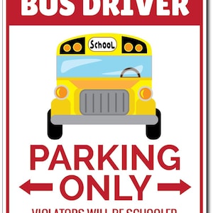 Bus Driver Parking Sign, Bus Driver Gift, Bus Driver Sign, Bus Sign ...