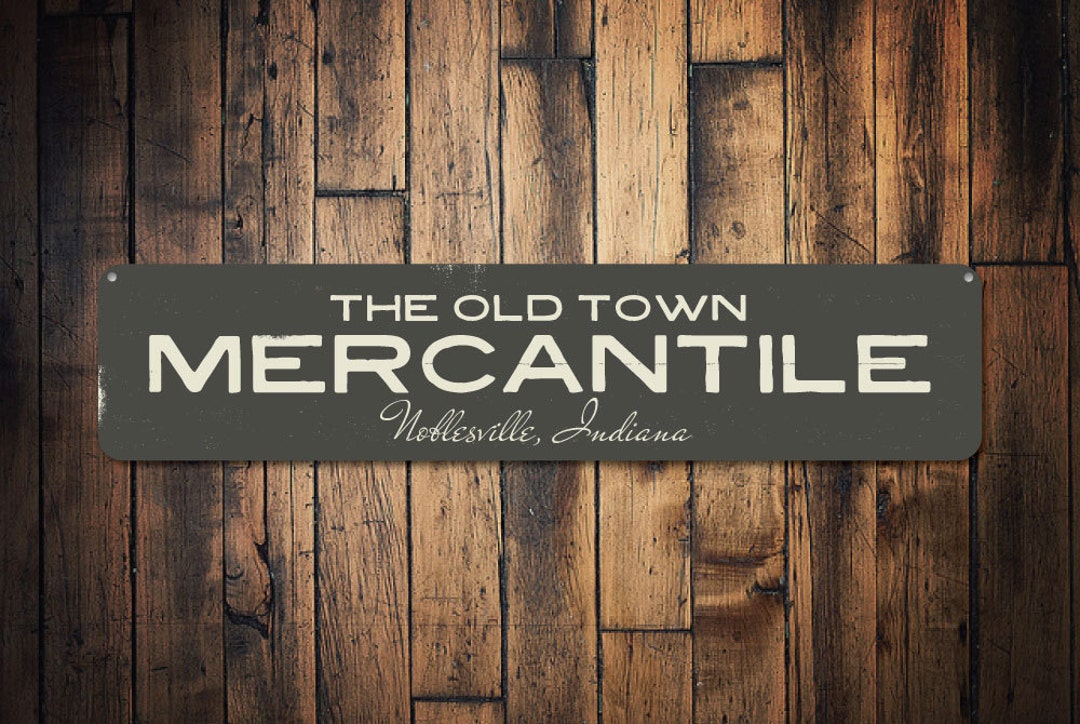 Mercantile Sign Personalized Old Town Company Sign Custom - Etsy