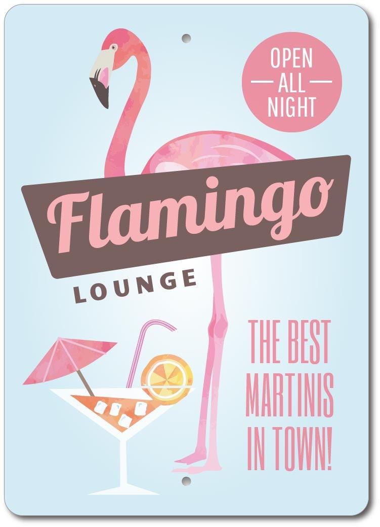 Flamingo Sign Flamingo Decor Flamingo Gift Flamingo Lounge - Etsy