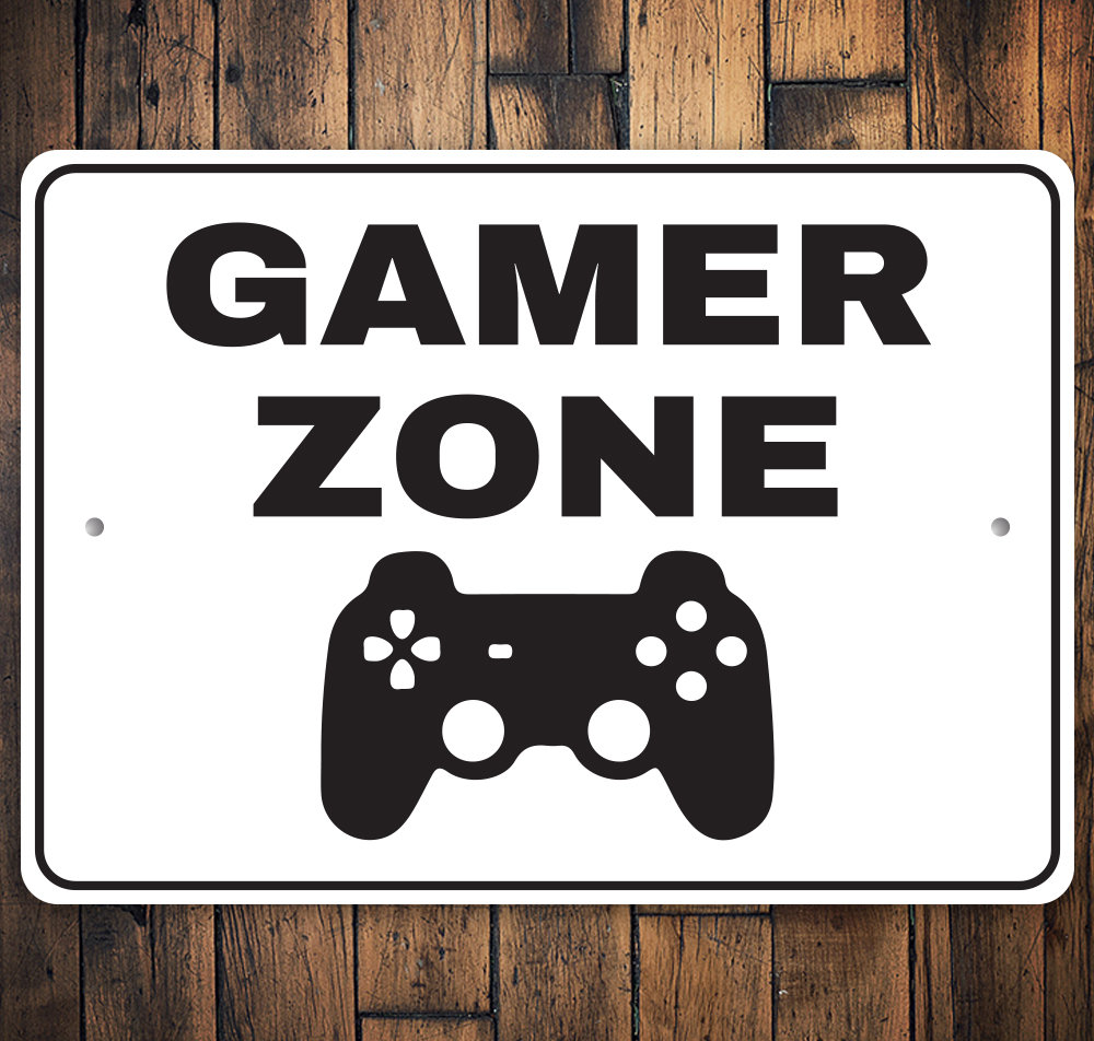 Gamer Zone Sign Gaming Zone Decor Gamer Gaming Decor Game - Etsy
